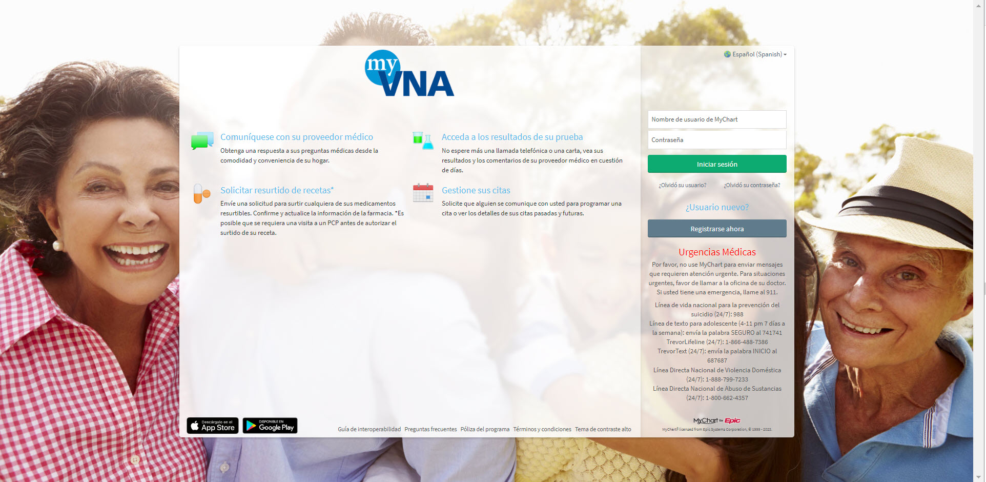 Cómo usar el registro MyVNA | VNA Health Care